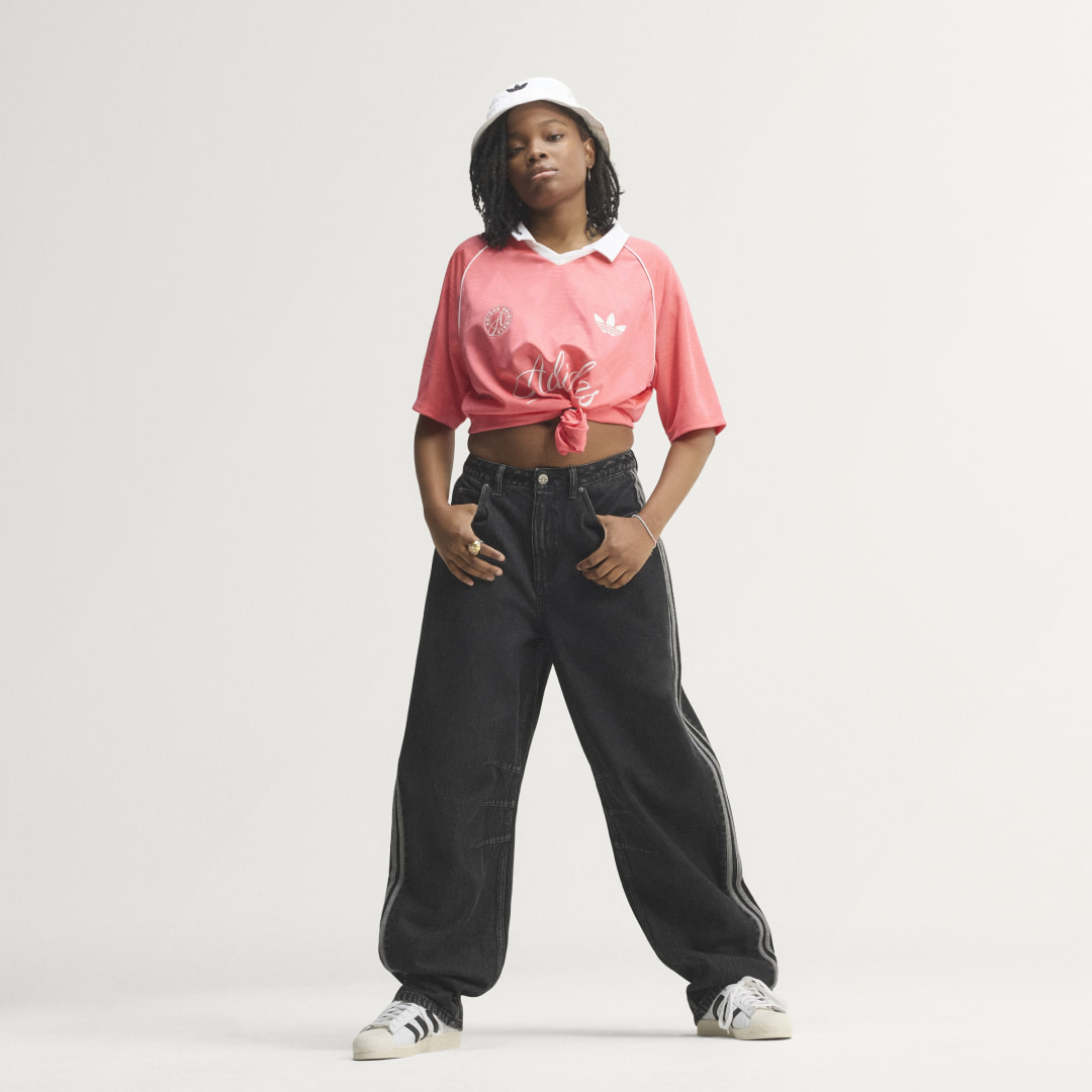 ADIDAS ADIDAS High Rise Barrel Leg Denim Pant